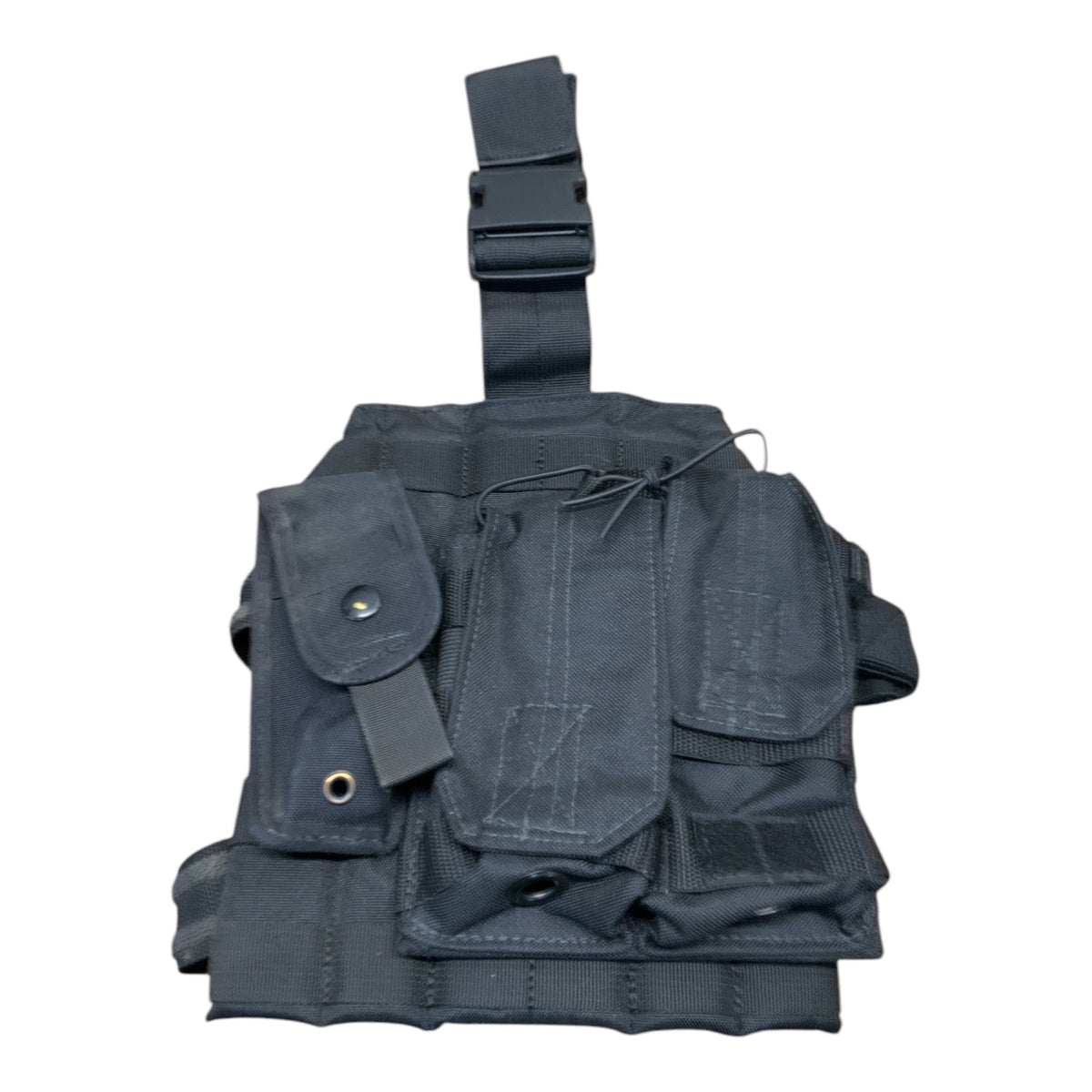 Black Tactical Molle Leg Panel with Magazine Pouches Grade A — One Stop ...