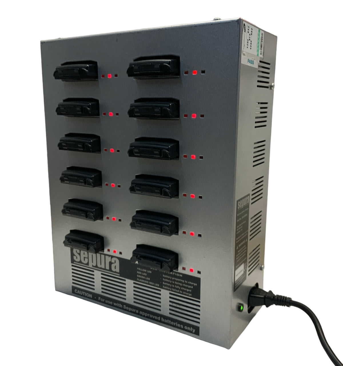 Sepura 12 Way Charger 2000/3000 Series Plus 12 Free Batteries CHARGER0 ...