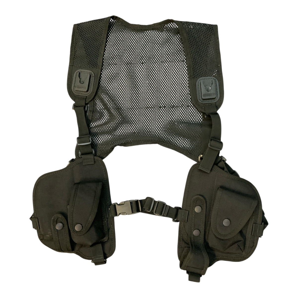 Protec Black Overt Mesh Vest & CS Baton Cuffs Utility Pouch Klikfast D ...