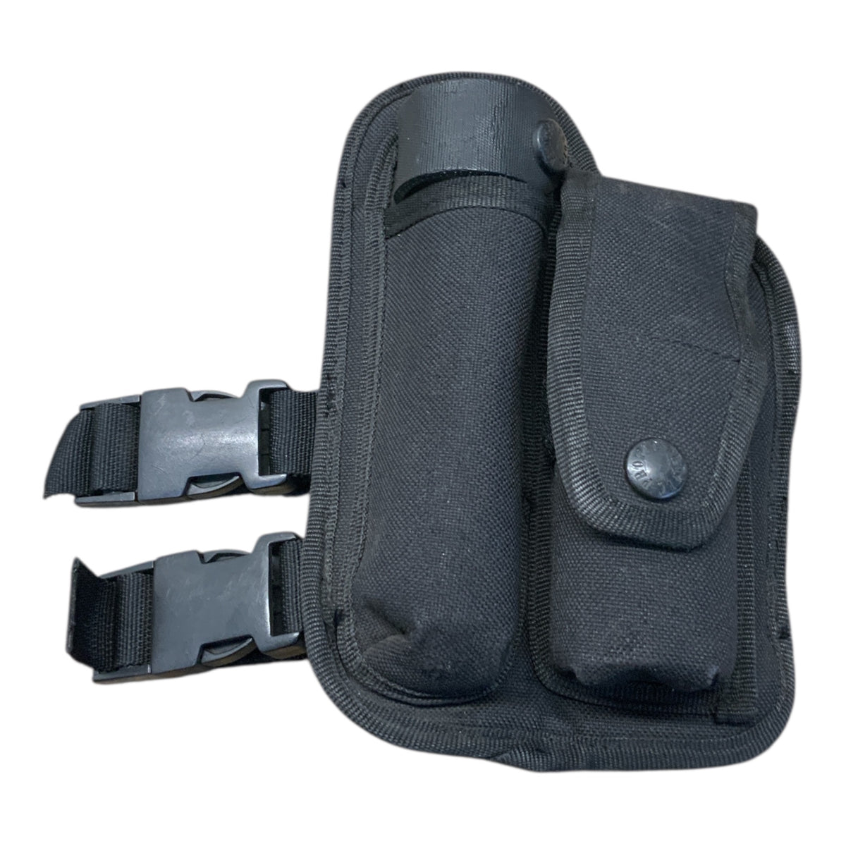 Black Leg Harness With CS Gas Baton Pouch OCH23B — One Stop Cop Shop