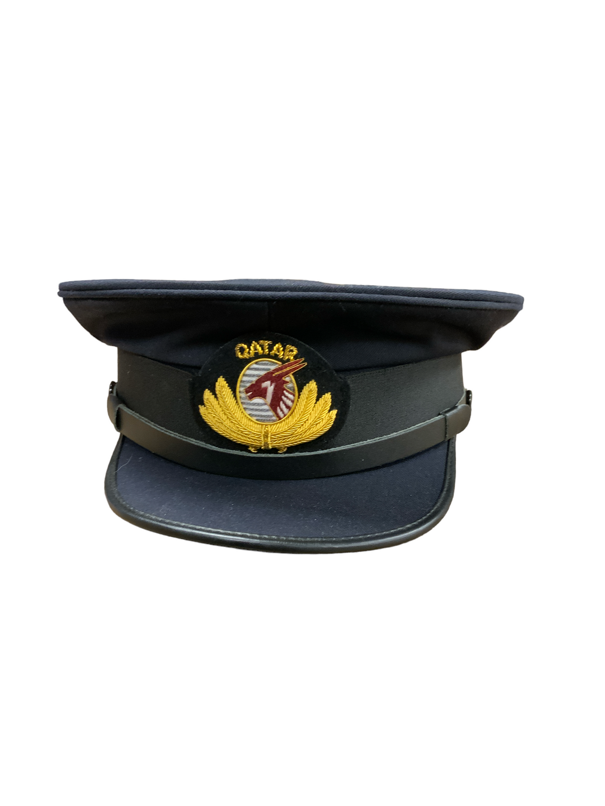 Genuine Black Qatar Airways Peaked Cap Grade A — One Stop Cop Shop