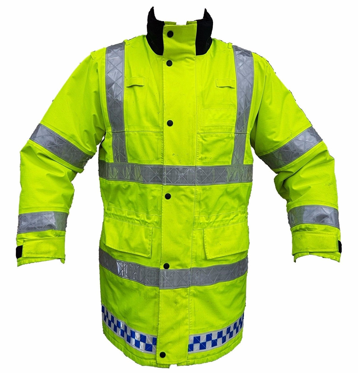 Hi-Vis 3/4 Goretex Waterproof Rain Coat Security Marshal HVGC02A — One ...