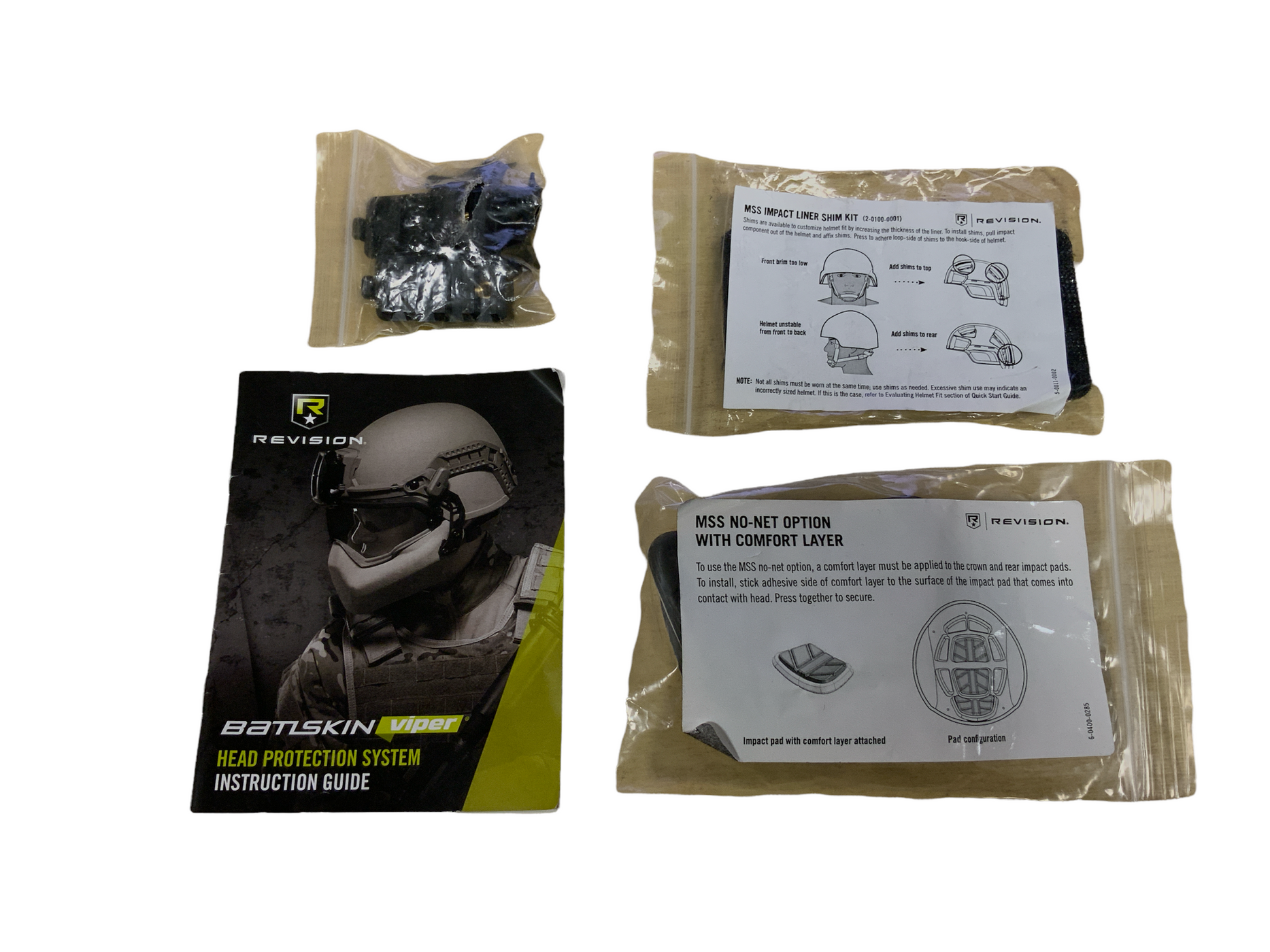 New Revision Batlskin Viper Black Ballistic Helmet Accessory Bundle ...