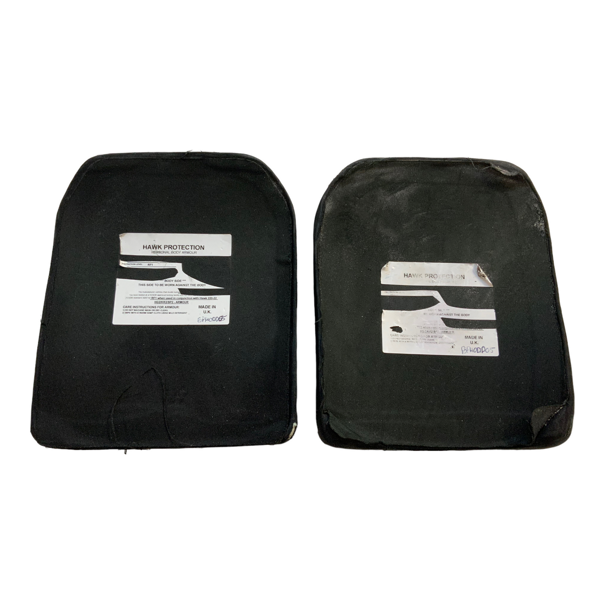 Hawk RF1 Black Ballistic Plate Set Stab Vest Upgrade Like NIJ L3 SAPI ...