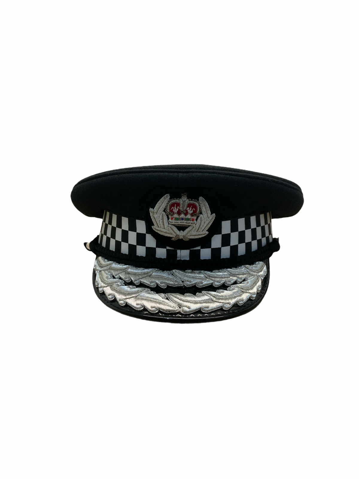 Chief Constable Silver Laurel Leaf & Banded Flat Peaked Cap 2 — One ...