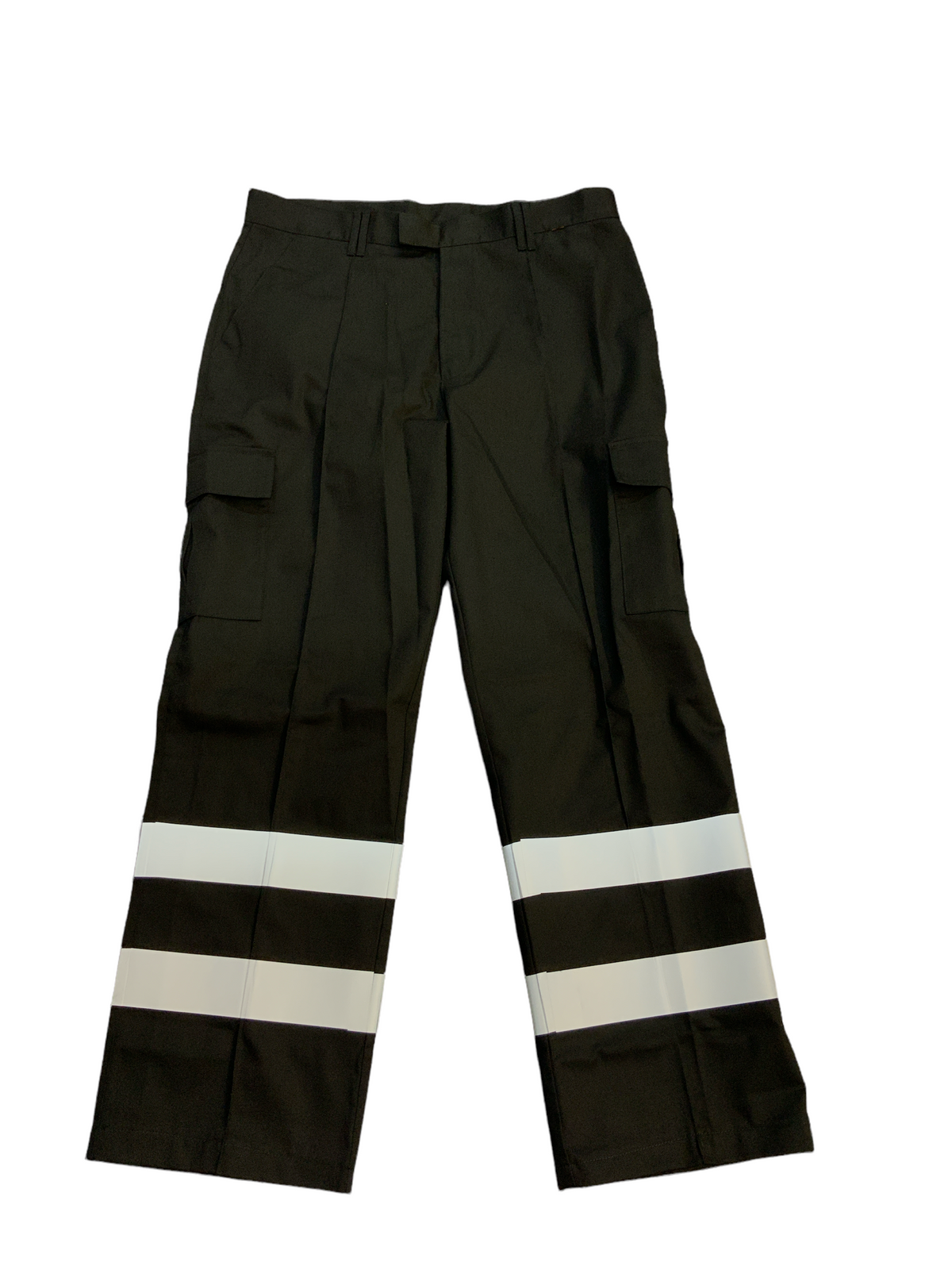 Benchmark Black Polycotton Cargo Reflective Trousers Grade A BMT07A ...