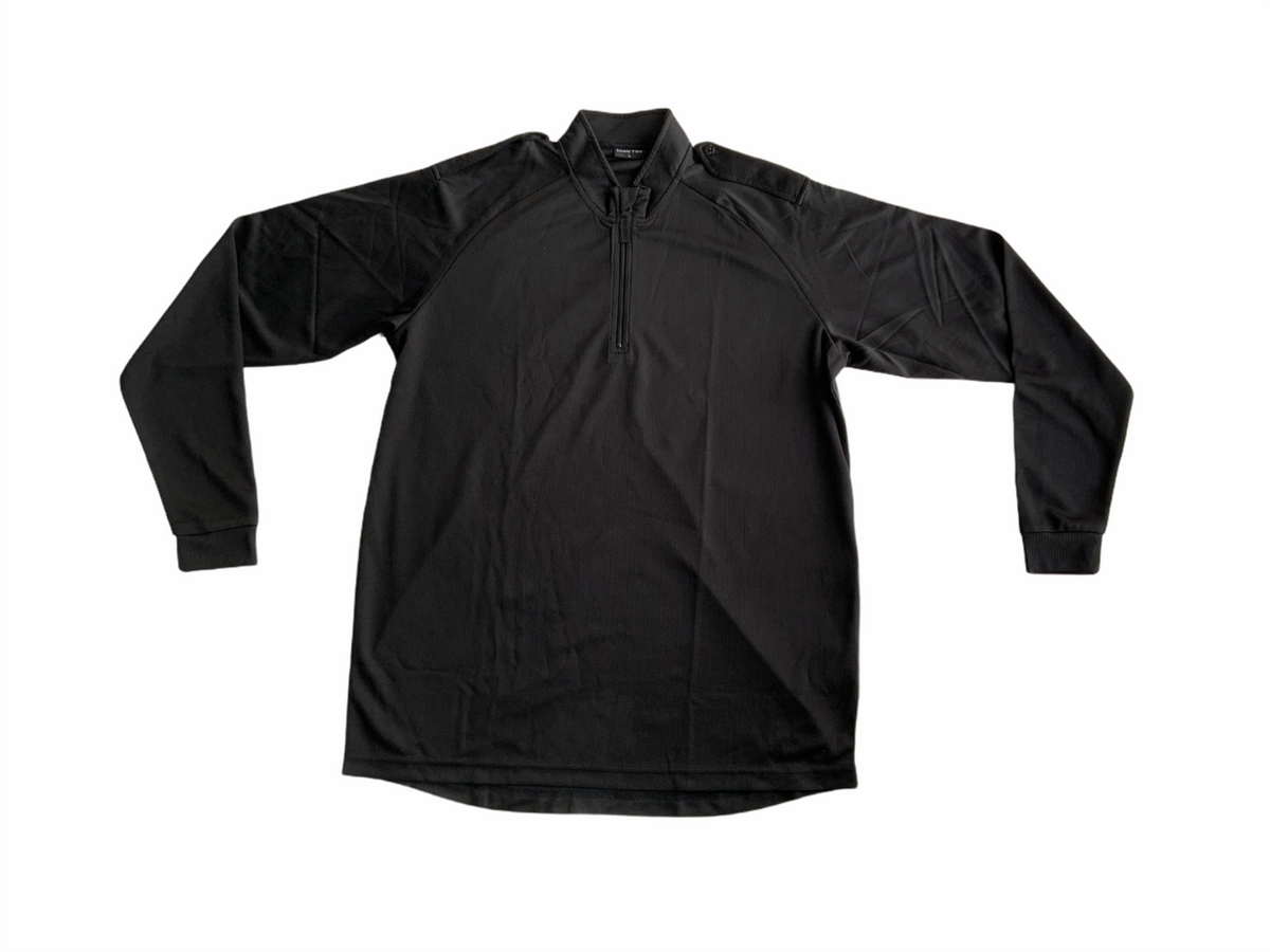 Female Black Long Sleeve Wicking Shirt With Epaulettes Security WKS04A ...