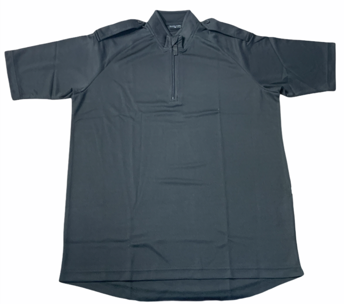Wicking Shirt With Epaulettes Male Short Sleeve Black 2A2 - WKS01AN ...