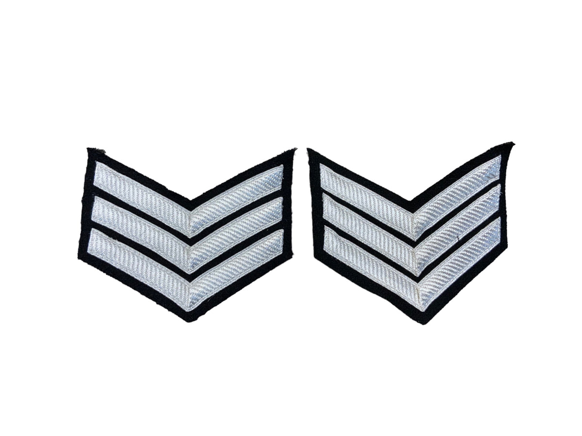 Police Prison Sew On Embroidered Sergeant Stripes Patch Badge SGTSTR2S ...