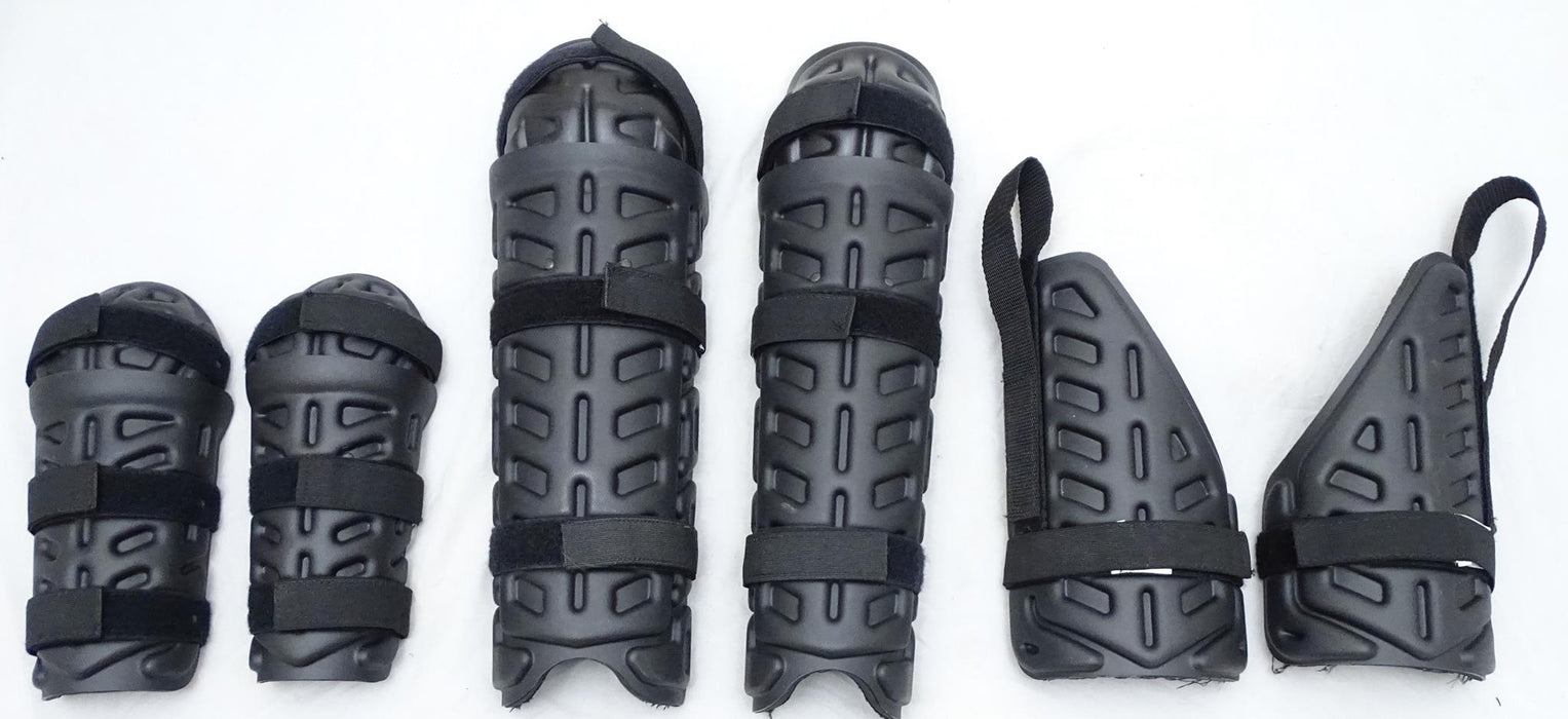 Protective Riot Gear Set Forearm, Thigh and Shin Guards Paintballing A ...