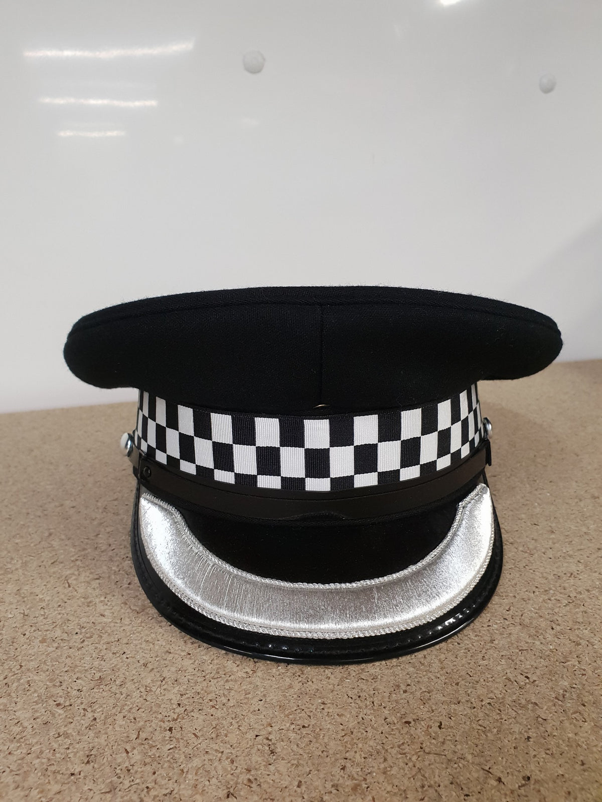 New Genuine Chief Superintendent Silver Banded Flat Peaked Cap Collect ...