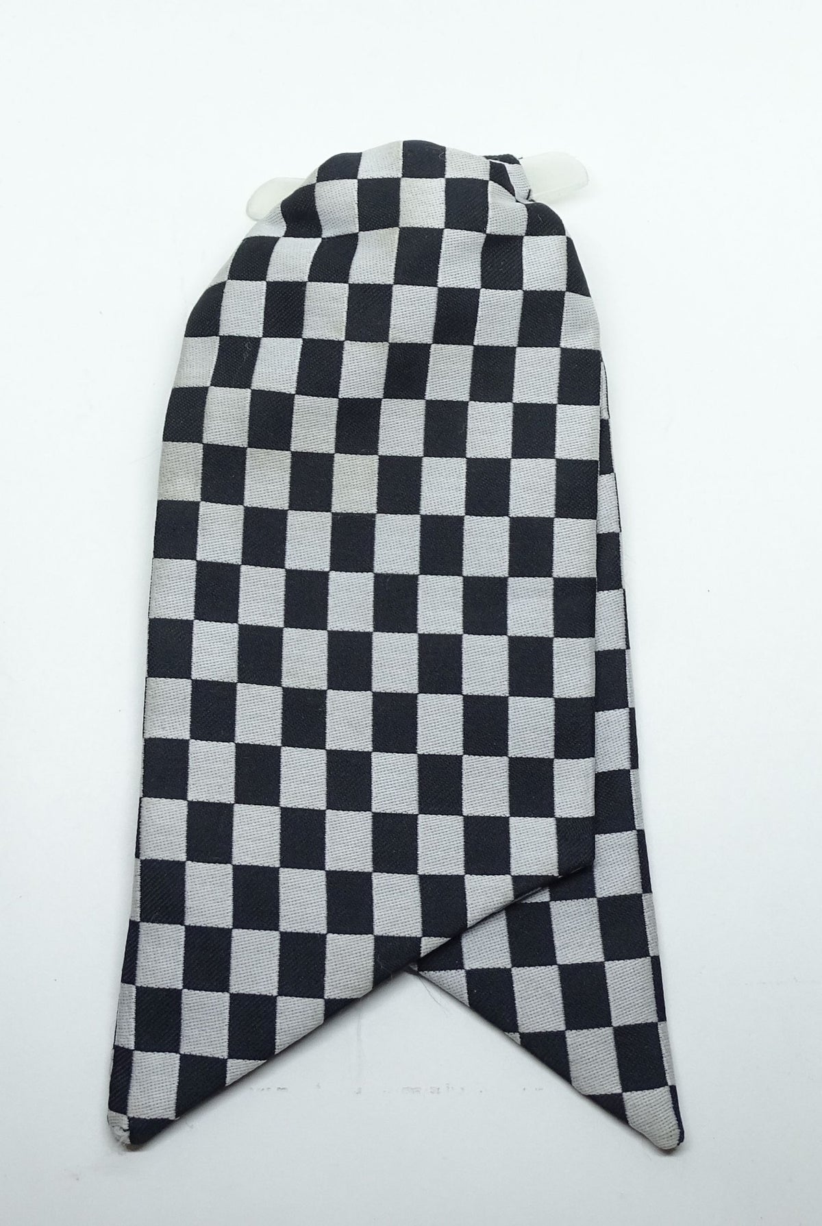 Cravat Clip On Checkered Black and White Ladies Pattern YR-CRVT01A ...